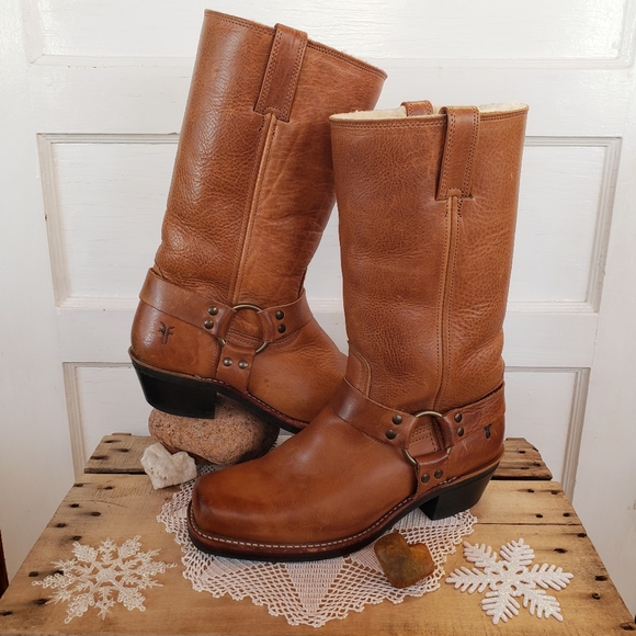 Frye | Shoes | Usa Frye Shearling Campus Banana Engineer Harness Square ...